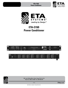 15A Power Conditioner and Distribution Unit ETA Systems