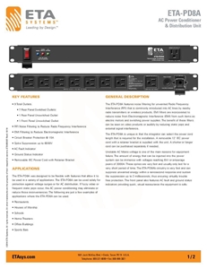 15A Power Conditioner and Distribution Unit ETA Systems
